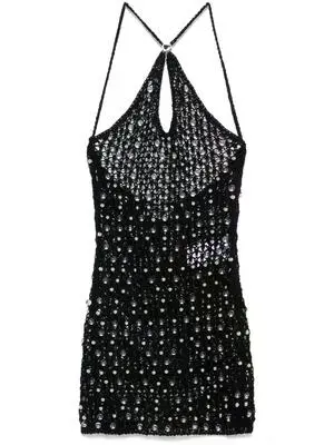 Coperni Beaded Knitted Mini Dress
