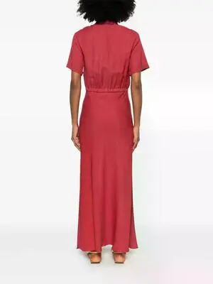 Brunello Cucinelli Twill Maxi Dress - Red