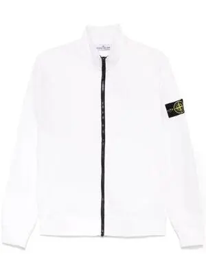 Stone Island Organic Cotton Fleece Sweatshirt - White