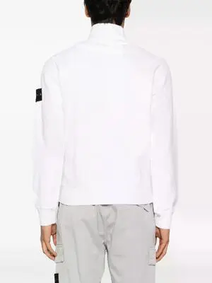 Stone Island Organic Cotton Fleece Sweatshirt - White