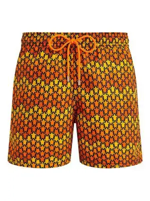 Vilebrequin Herringbones Turtles Swim Shorts - Orange