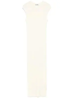 JIL SANDER Knitted Maxi Dress - Neutrals