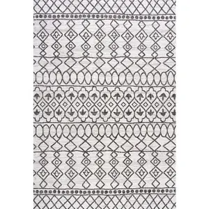 JONATHAN Y Kafel Bohemian Indoor/outdoor Area Rug - Ivory/black