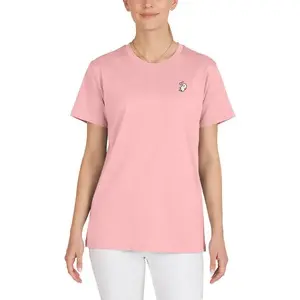 DALIX Jersey Tee With Embroidered Ghost Detail - Pink