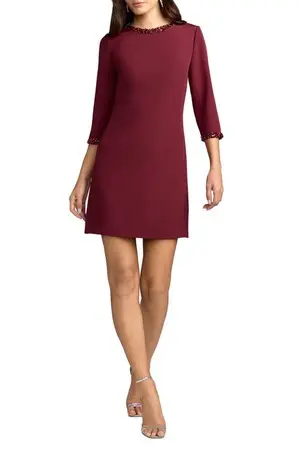 Mac Duggal Embellished A-line Cocktail Dress - Ruby