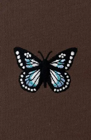 DALIX Butterfly Relaxed Sweatshirt - Brown