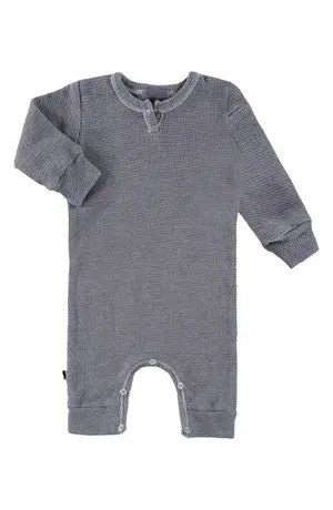PAIGELAUREN Thermal Knit Romper - Gray