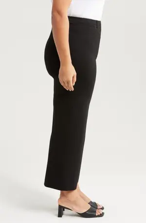 Lyssé High Waist Wide Leg Ponte Ankle Pants - Black
