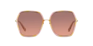 Chloé Tortoiseshell Octagon Sunglasses - Red