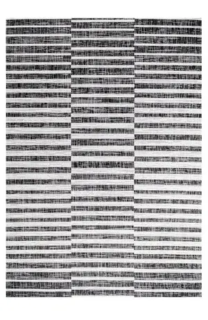 JONATHAN Y Sukie Modern Offset Stripe Indoor/outdoor Area Rug - Black/ivory