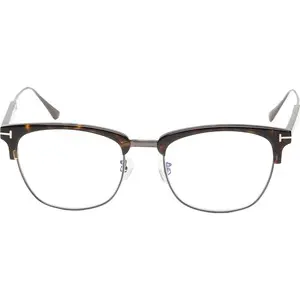 TOM FORD 52mm Blue Light Blocking Optical Eyeglasses - Havana Ruthenium/blue Block