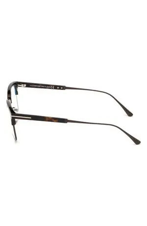 TOM FORD 52mm Blue Light Blocking Optical Eyeglasses - Havana Ruthenium/blue Block