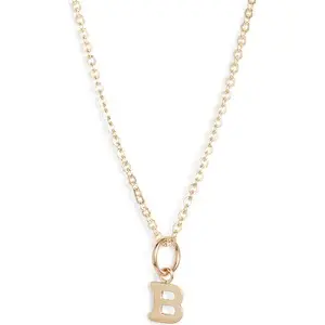 NASHELLE Nashelle Initial Pendant Necklace Gold Fill - B