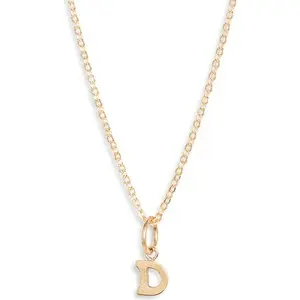 NASHELLE Nashelle Initial Pendant Necklace Gold Fill - D