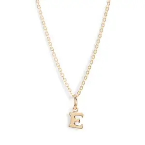 NASHELLE Nashelle Initial Pendant Necklace Gold Fill - E