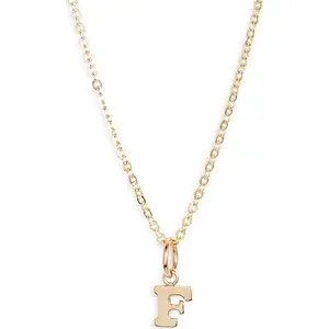 NASHELLE Nashelle Initial Pendant Necklace Gold Fill - F
