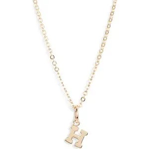 NASHELLE Nashelle Initial Pendant Necklace Gold Fill - H