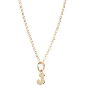 NASHELLE Nashelle Initial Pendant Necklace Gold Fill - J