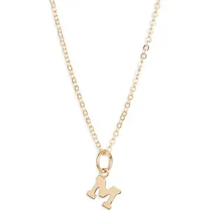 NASHELLE Nashelle Initial Pendant Necklace Gold Fill - M