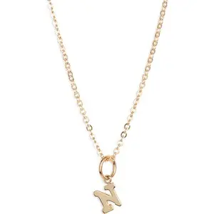 NASHELLE Nashelle Initial Pendant Necklace Gold Fill - N