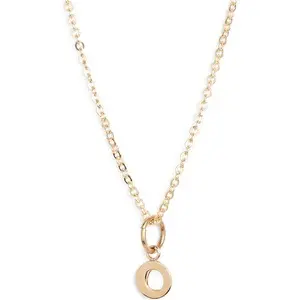 NASHELLE Nashelle Initial Pendant Necklace Gold Fill - O