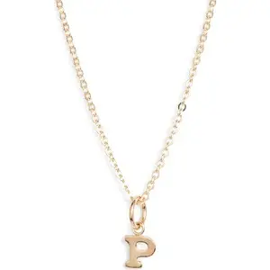 NASHELLE Nashelle Initial Pendant Necklace Gold Fill - P