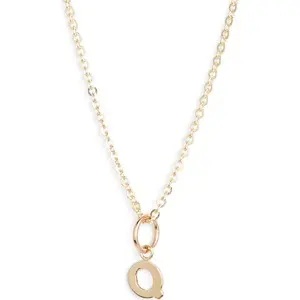 NASHELLE Nashelle Initial Pendant Necklace Gold Fill - Q