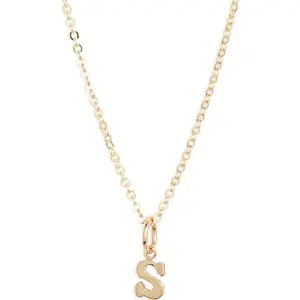 NASHELLE Nashelle Initial Pendant Necklace Gold Fill - S