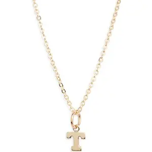 NASHELLE Nashelle Initial Pendant Necklace Gold Fill - T