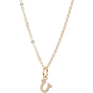 NASHELLE Nashelle Initial Pendant Necklace Gold Fill - U