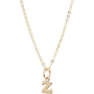 NASHELLE Nashelle Initial Pendant Necklace Gold Fill - Z