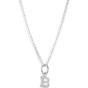 NASHELLE Nashelle Initial Pendant Necklace Sterling Silver - B
