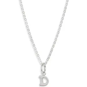 NASHELLE Nashelle Initial Pendant Necklace Sterling Silver - D