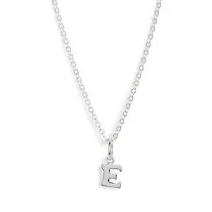 NASHELLE Nashelle Initial Pendant Necklace Sterling Silver - E
