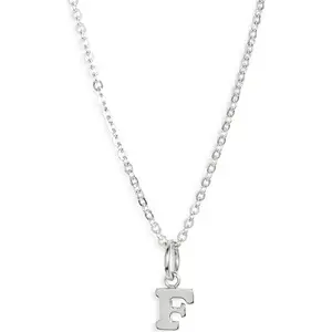 NASHELLE Nashelle Initial Pendant Necklace Sterling Silver - F