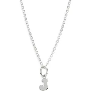 NASHELLE Nashelle Initial Pendant Necklace Sterling Silver - J