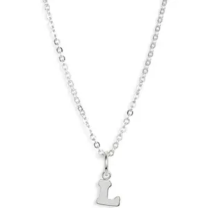 NASHELLE Nashelle Initial Pendant Necklace Sterling Silver - L