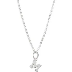NASHELLE Nashelle Initial Pendant Necklace Sterling Silver - M