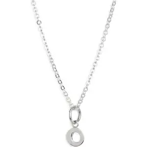 NASHELLE Nashelle Initial Pendant Necklace Sterling Silver - O