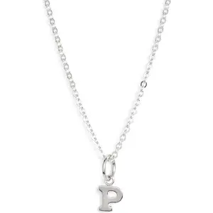 NASHELLE Nashelle Initial Pendant Necklace Sterling Silver - P