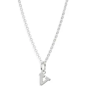 NASHELLE Nashelle Initial Pendant Necklace Sterling Silver - V