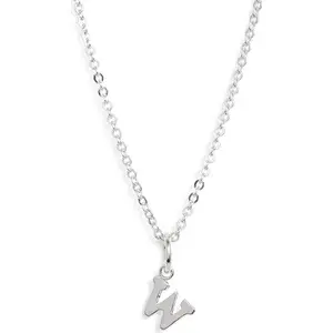 NASHELLE Nashelle Initial Pendant Necklace Sterling Silver - W