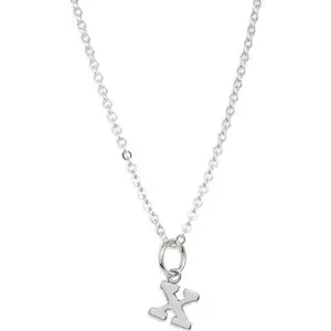 NASHELLE Nashelle Initial Pendant Necklace Sterling Silver - X