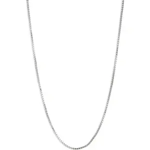 NASHELLE Box Chain Necklace - Sterling Silver