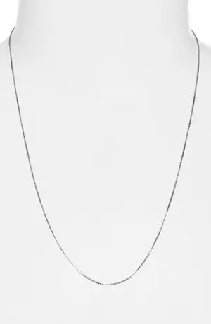 NASHELLE Box Chain Necklace - Sterling Silver