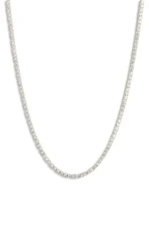 Nordstrom Cubic Zirconia Tennis Necklace - Sterling Silver Plated