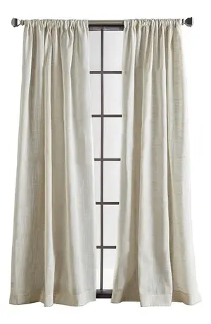 Dkny Set Of 2 Classic Poletop Blackout Curtains - Natural