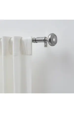 Dkny Barrett Adjustable Curtain Rod & Finial Set