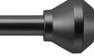 Dkny Conrad Adjustable Curtain Rod & Finial Set - Black