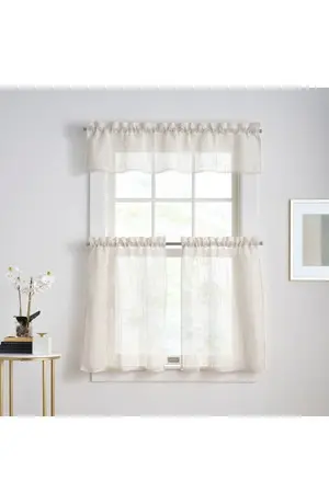 Dkny Set Of 2 Classic Sheer Tier Curtain Panels